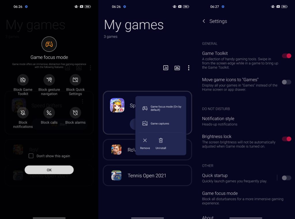 game focus mode » IAUMReview